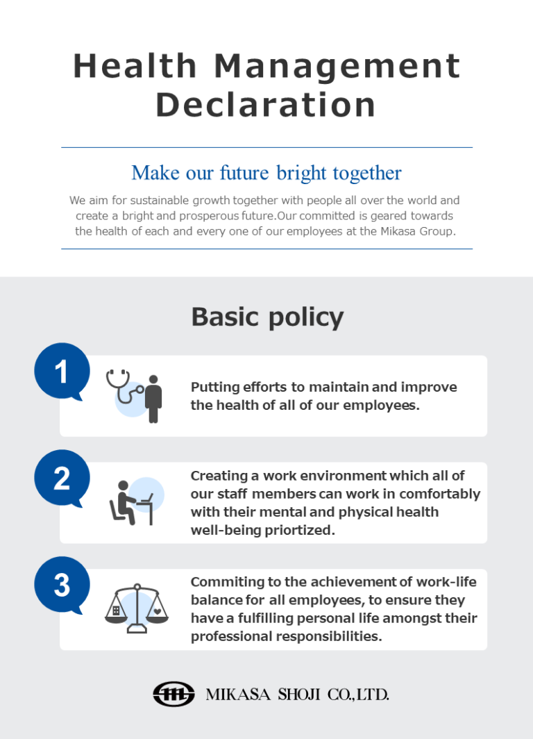 Corporate Social Responsibilities | Sustainability | MIKASA SHOJI CO., LTD.